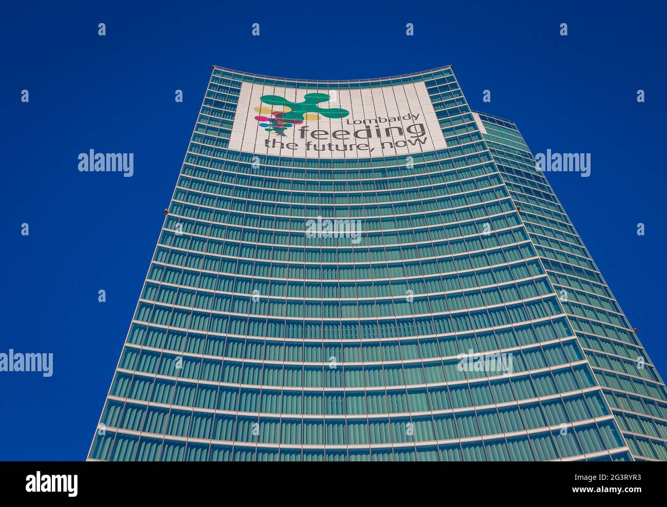 Lombardia (Lombardy) Region famous skyscraper in Milan, Italy Stock ...