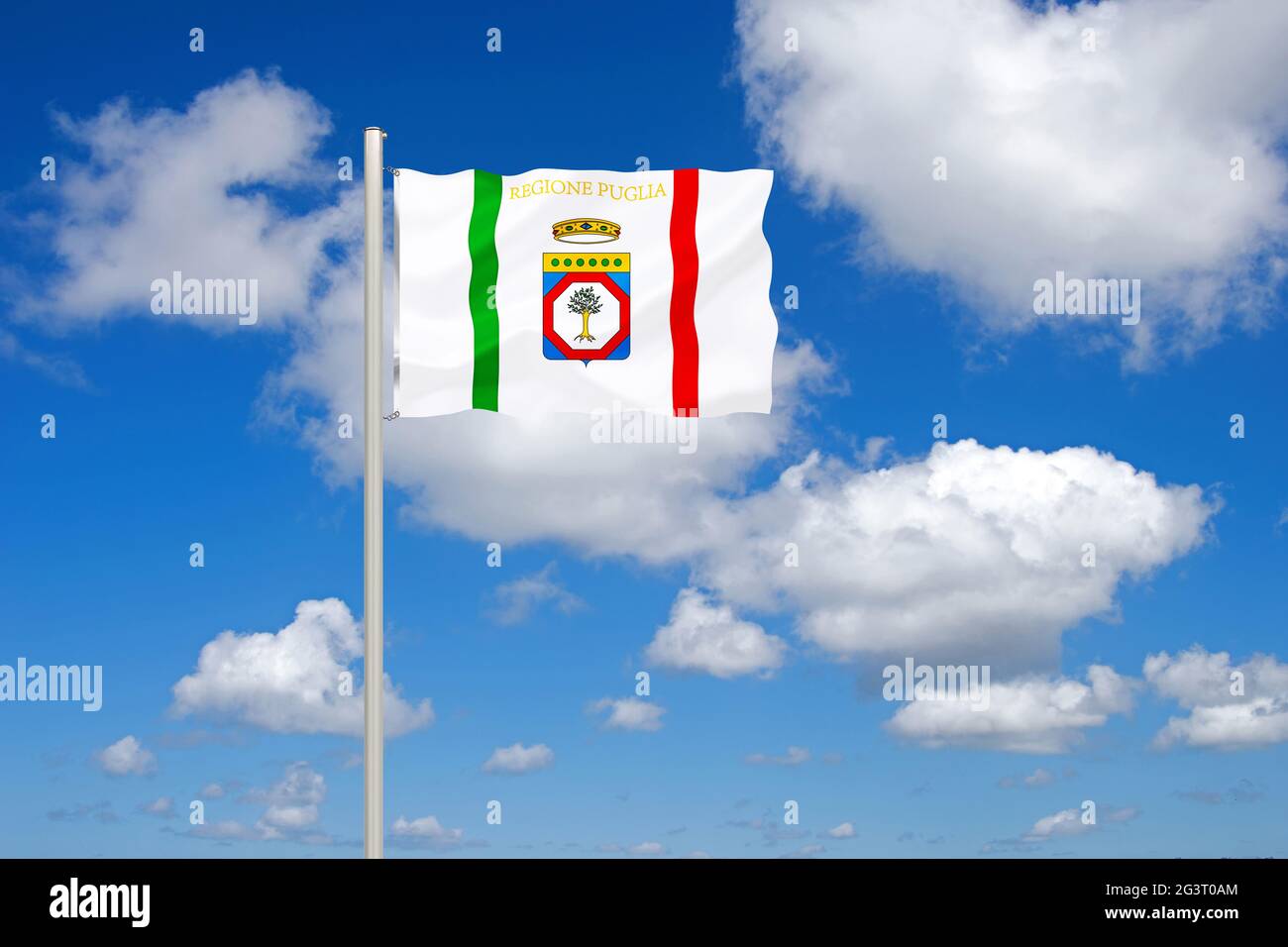flag of Apulia, Italy, Apulia, Pulia Stock Photo - Alamy