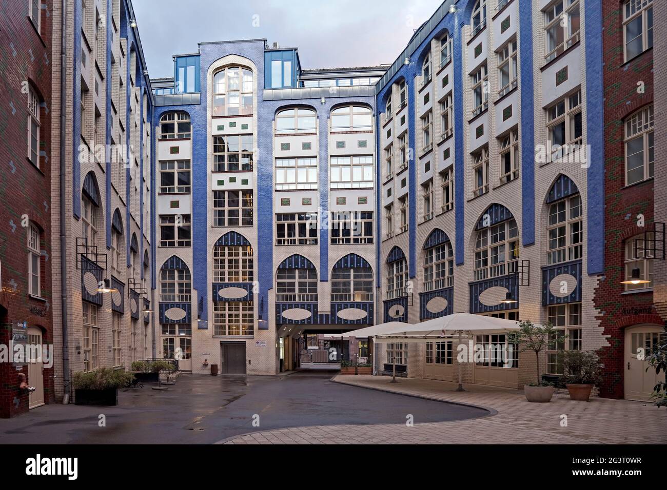 Hackesche Hoefe, cladding at the first yard, East side, Germany, Berlin ...