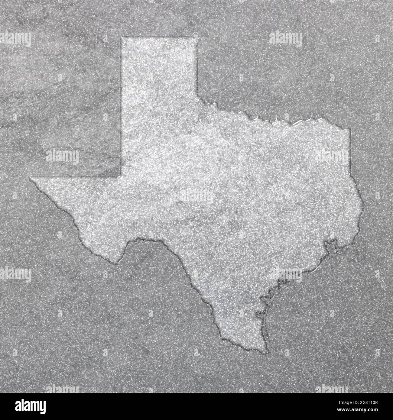 Map of Texas, silver background, map background Stock Photo - Alamy