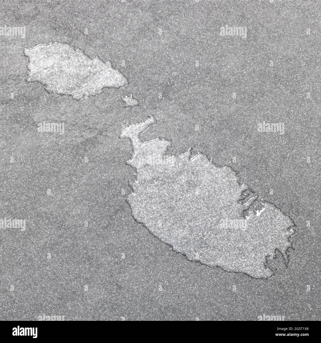Map of Malta, silver background, map background Stock Photo - Alamy