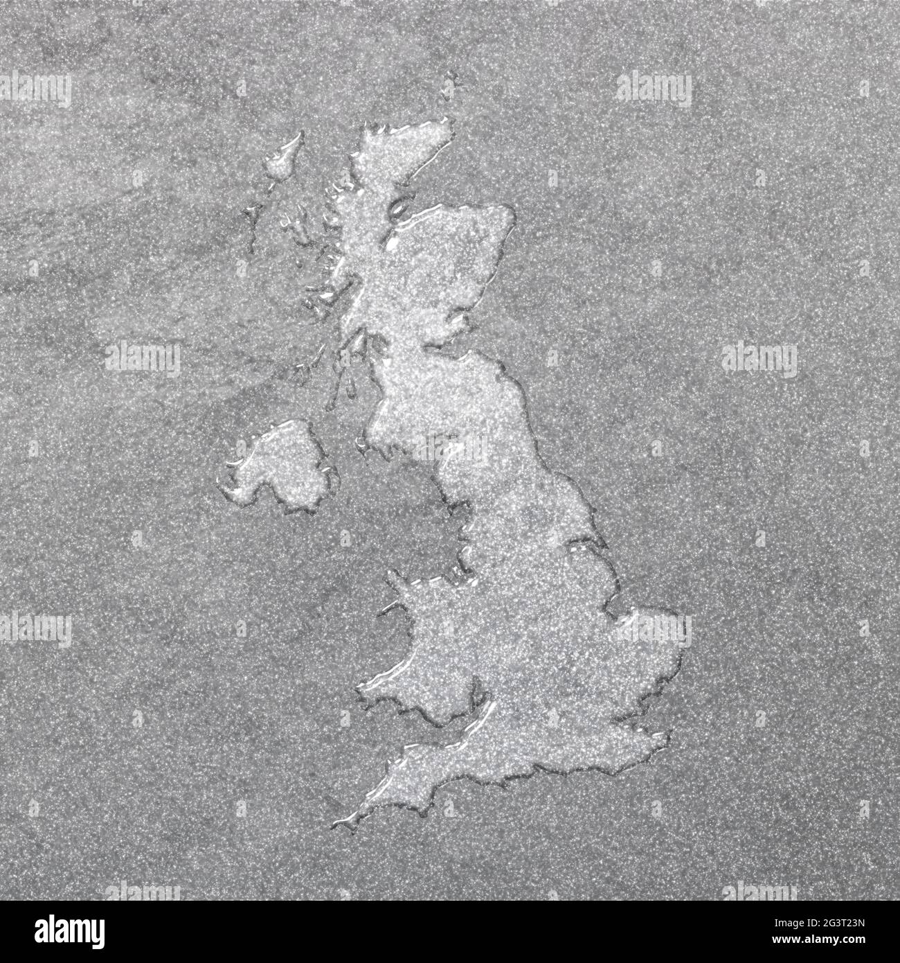 Map of United Kingdom, silver background, map background Stock Photo ...
