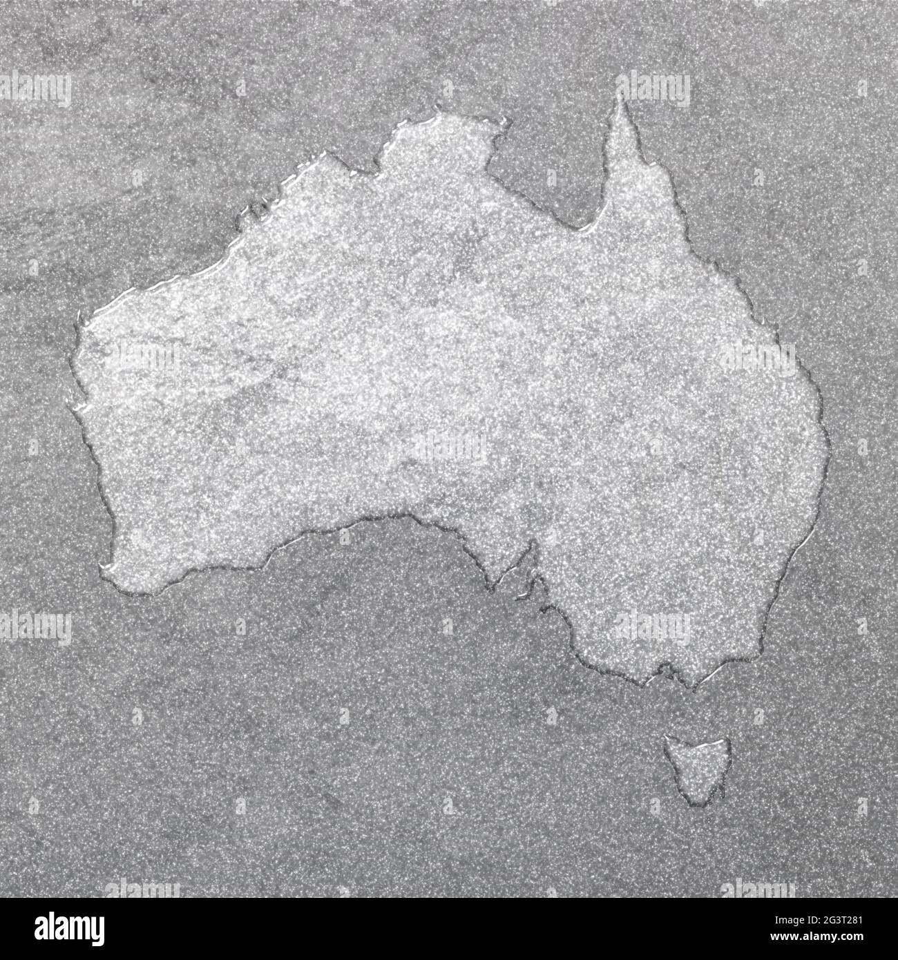 Map of Australia, silver background, map background Stock Photo - Alamy