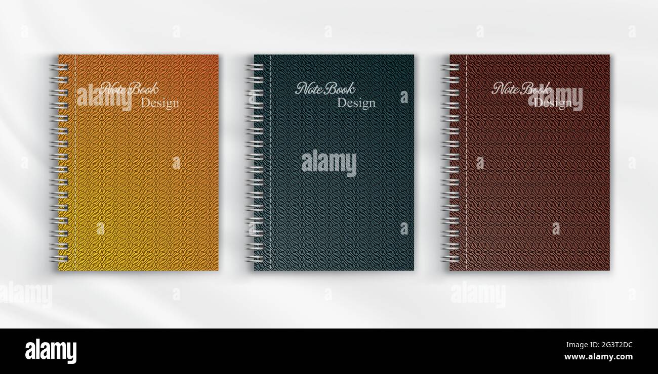 Set of geometric pattern notebook cover. Background design for ...