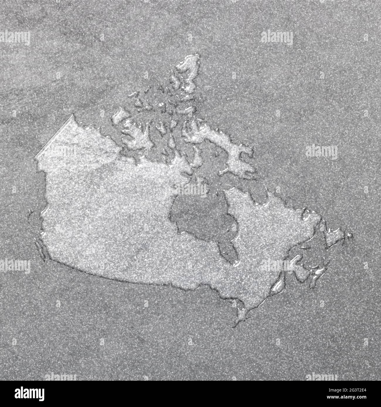Map of Canada, silver background, map background Stock Photo - Alamy