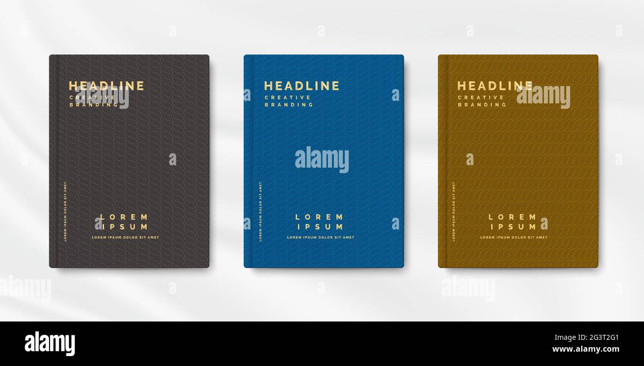 Set of abstract japanese pattern book cover template. Background design ...