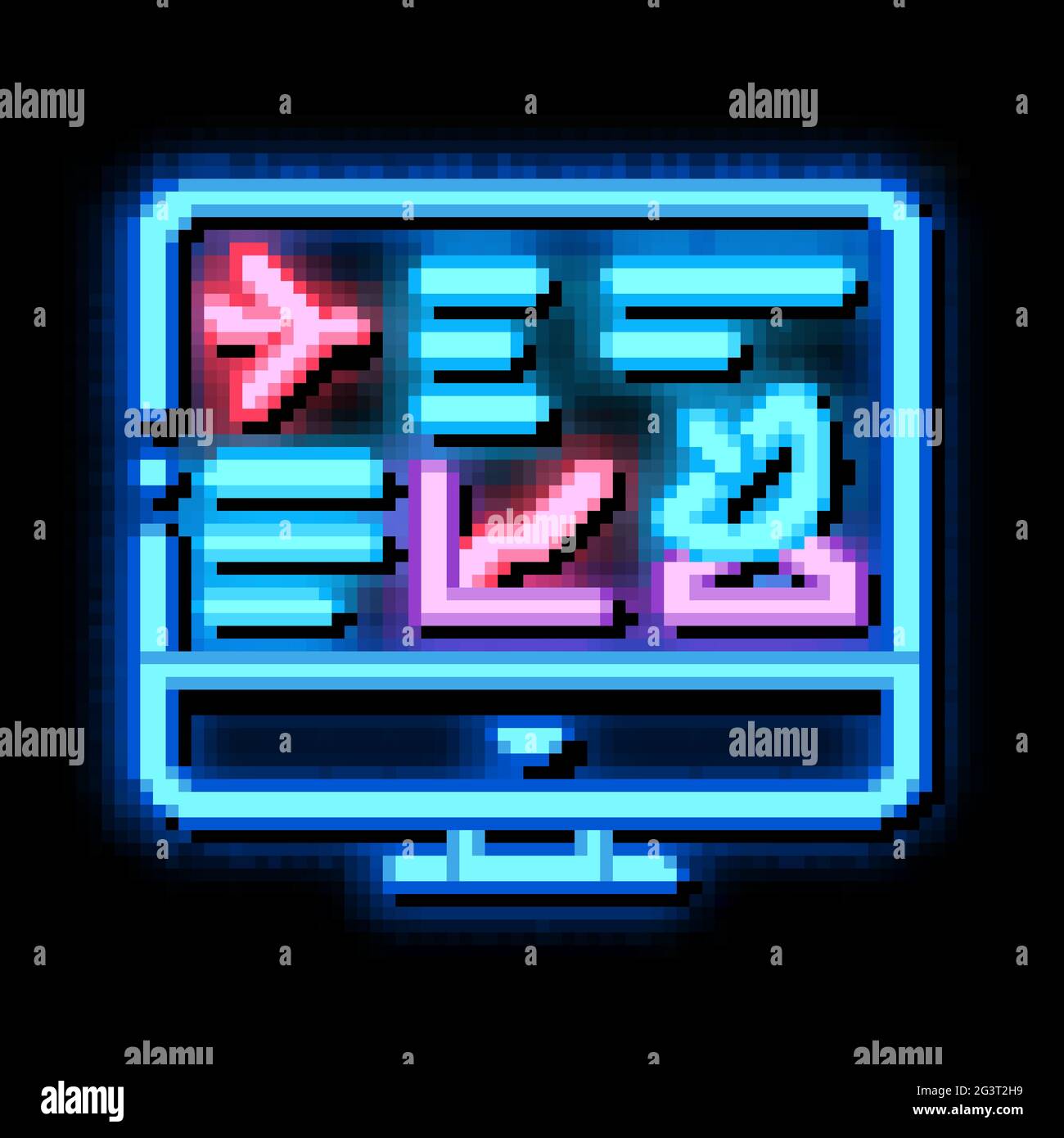 internet air navigation neon glow icon illustration Stock Vector Image ...