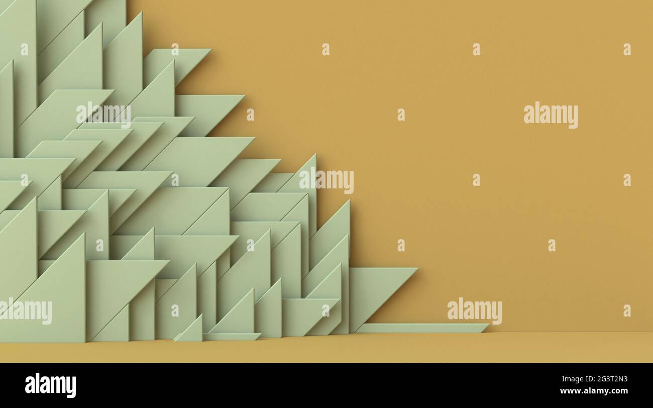 Abstract triangles wave 3D Stock Photo - Alamy