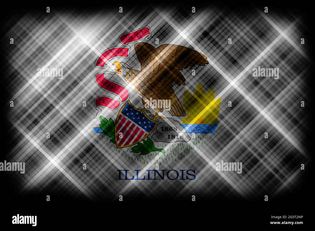 Illinois state flag, Illinois flag background modern flag Stock Photo ...