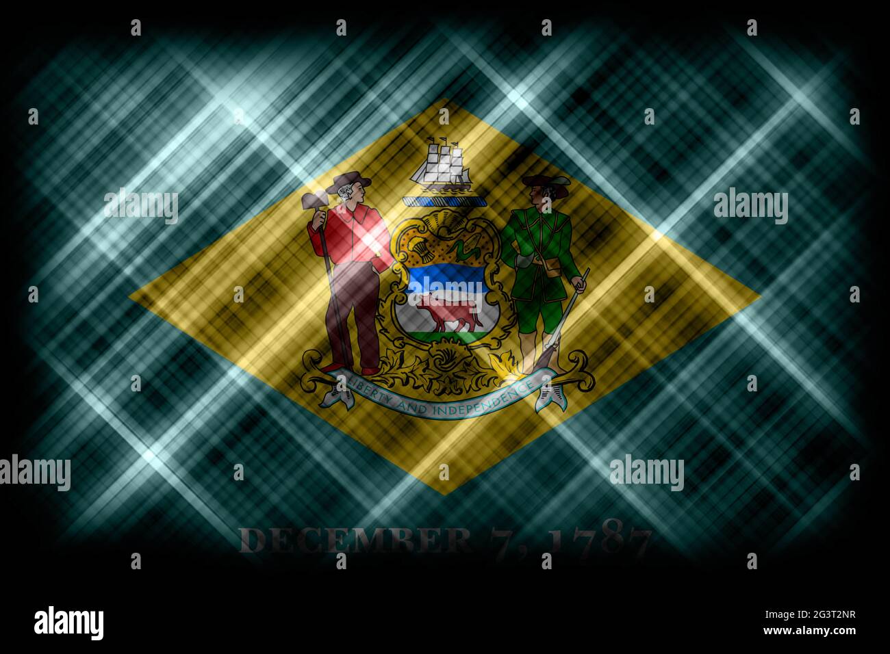 Delaware state flag, Delaware flag background modern flag Stock Photo ...