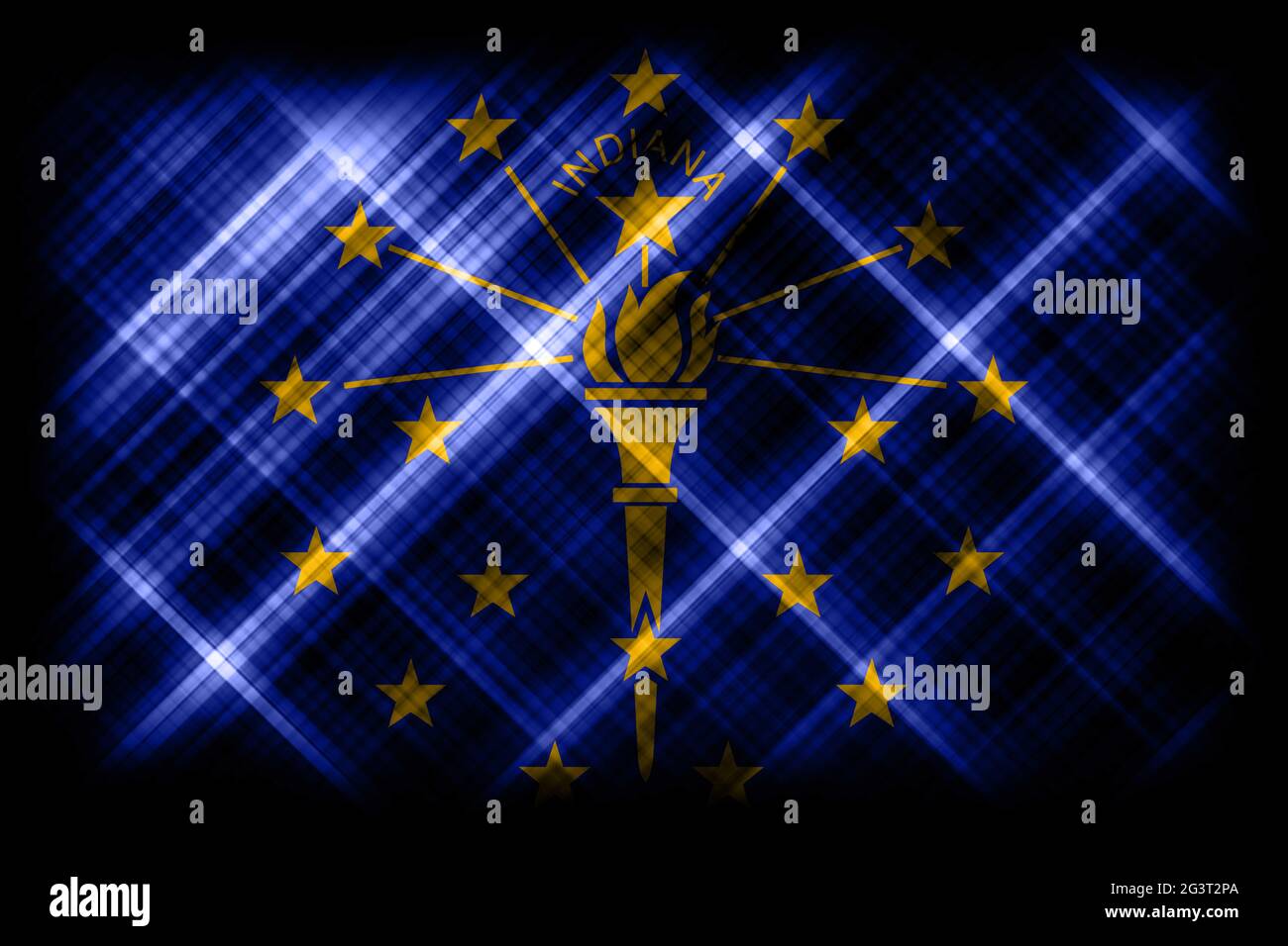 Indiana state flag, Indiana flag background modern flag Stock Photo - Alamy