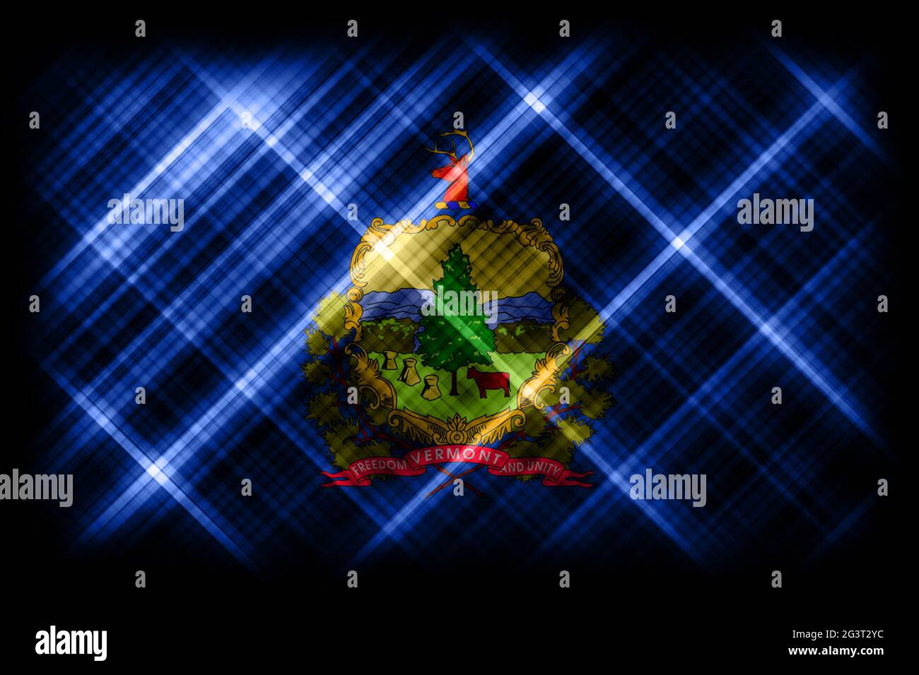 Vermont state flag, Vermont flag background modern flag Stock Photo - Alamy