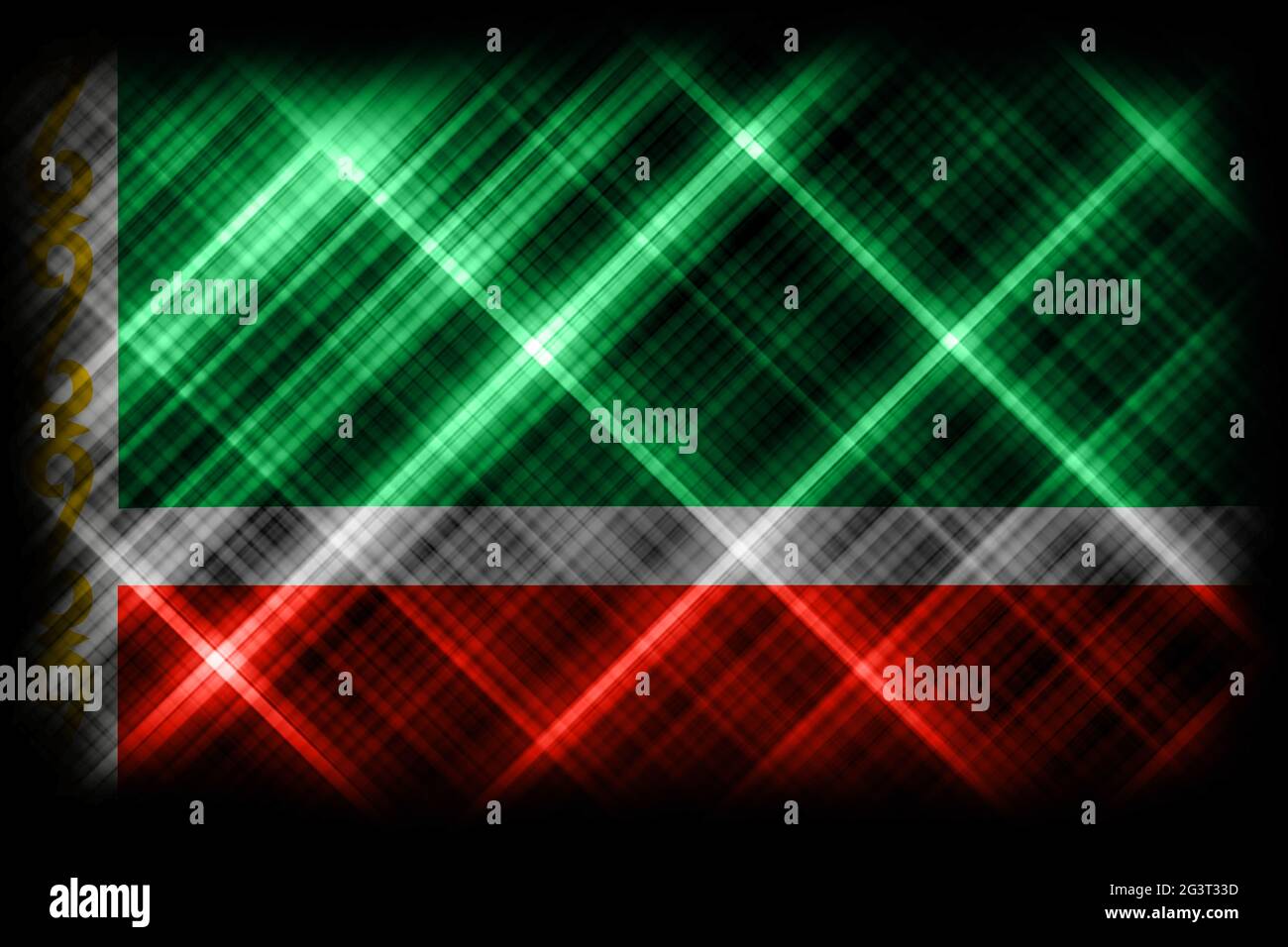 Chechnya flag, national flag, modern flag background Stock Photo - Alamy