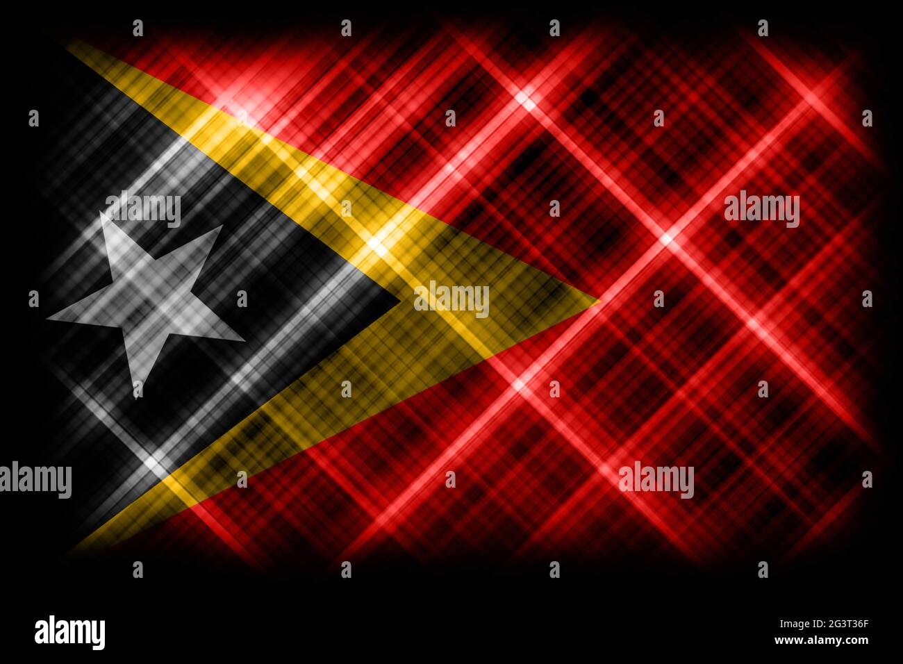 East Timor flag, national flag, modern flag background Stock Photo - Alamy