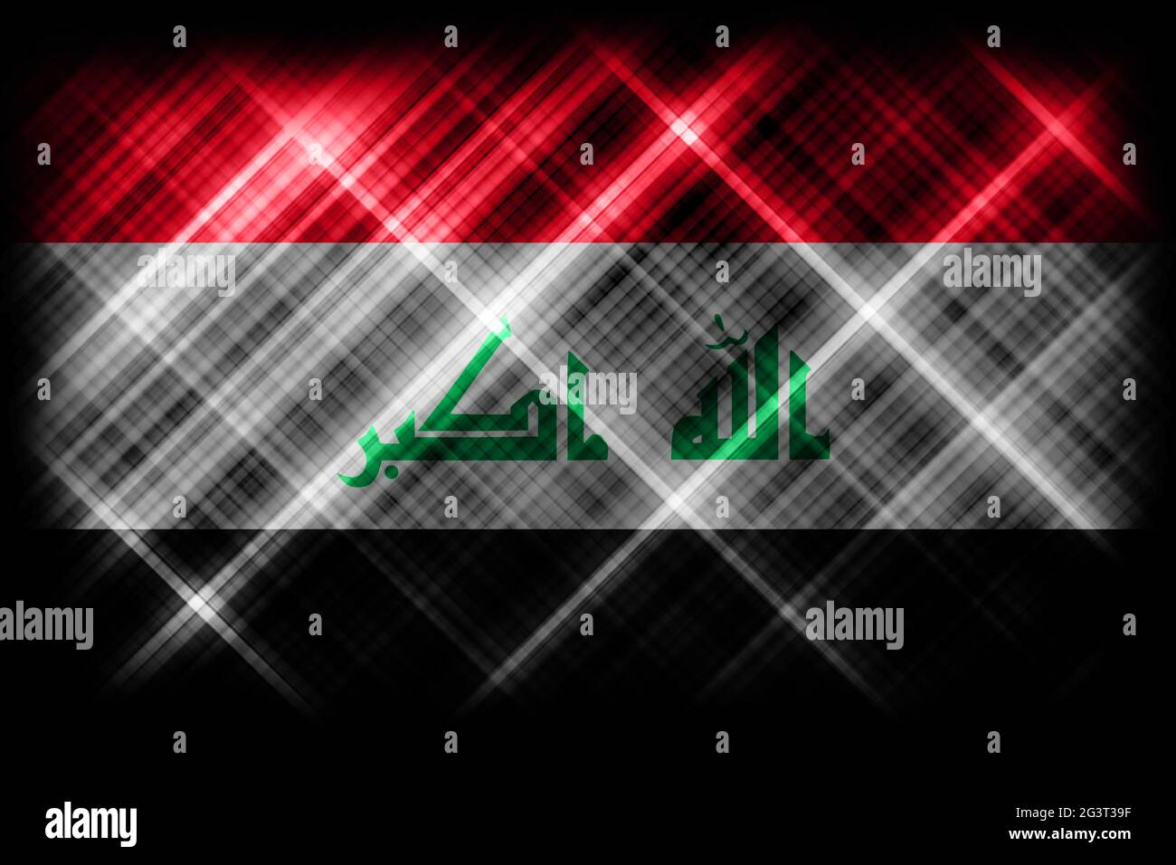 Iraq flag, national flag, modern flag background Stock Photo - Alamy