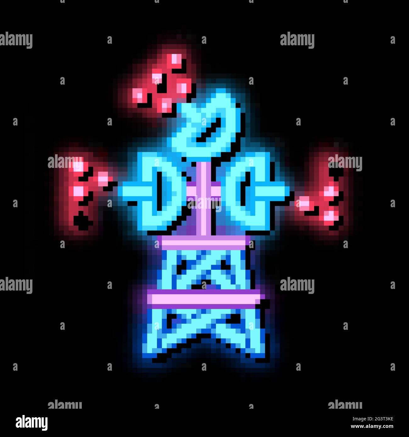 air navigation radar tower neon glow icon illustration Stock Vector ...