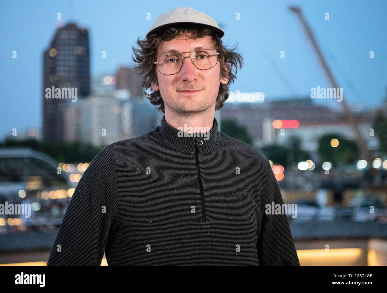 Berlin, Germany. 17th June, 2021. Actor Alexander Herbst poses before ...