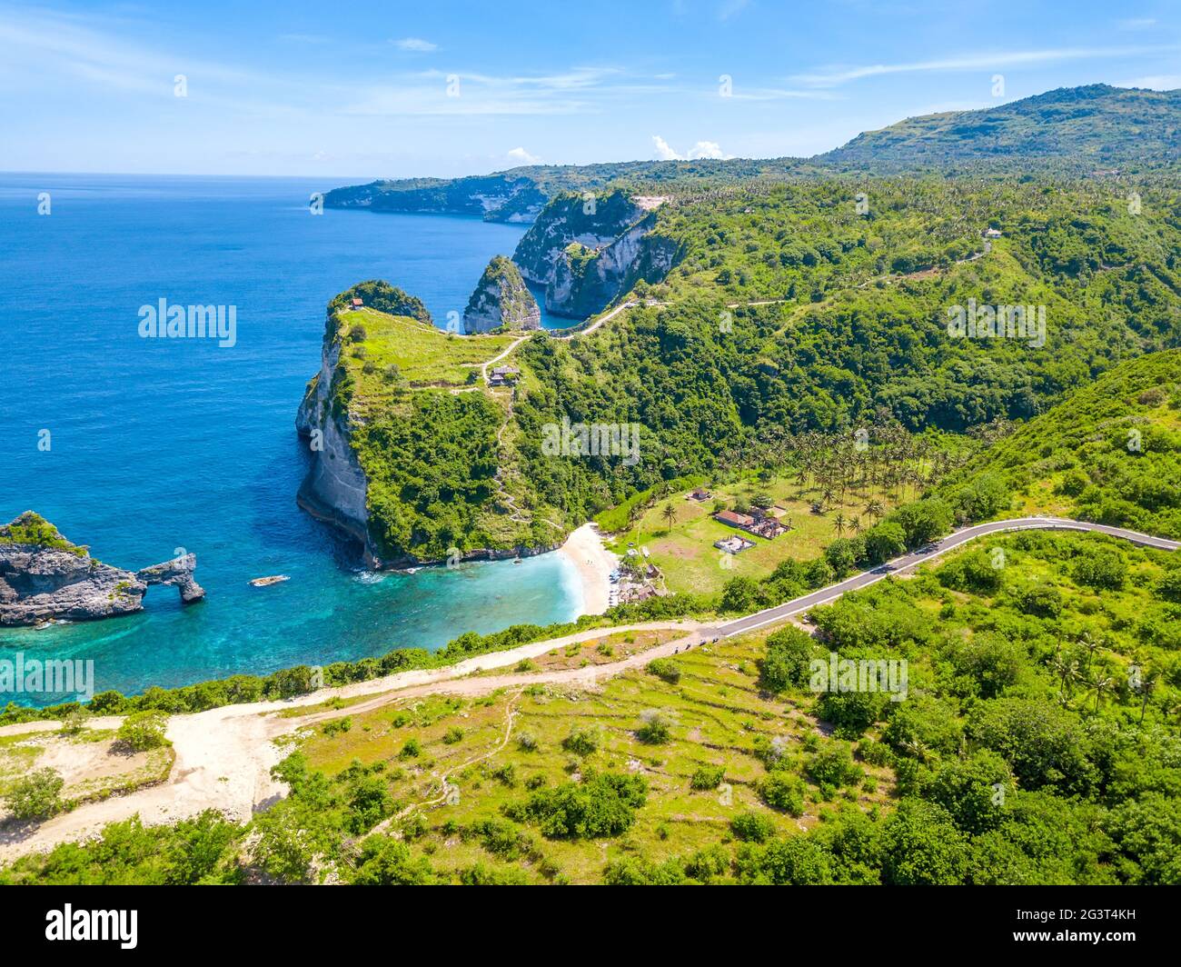 Rocky Coast of a Tropical Island. Aerial View Stock Photo - Alamy