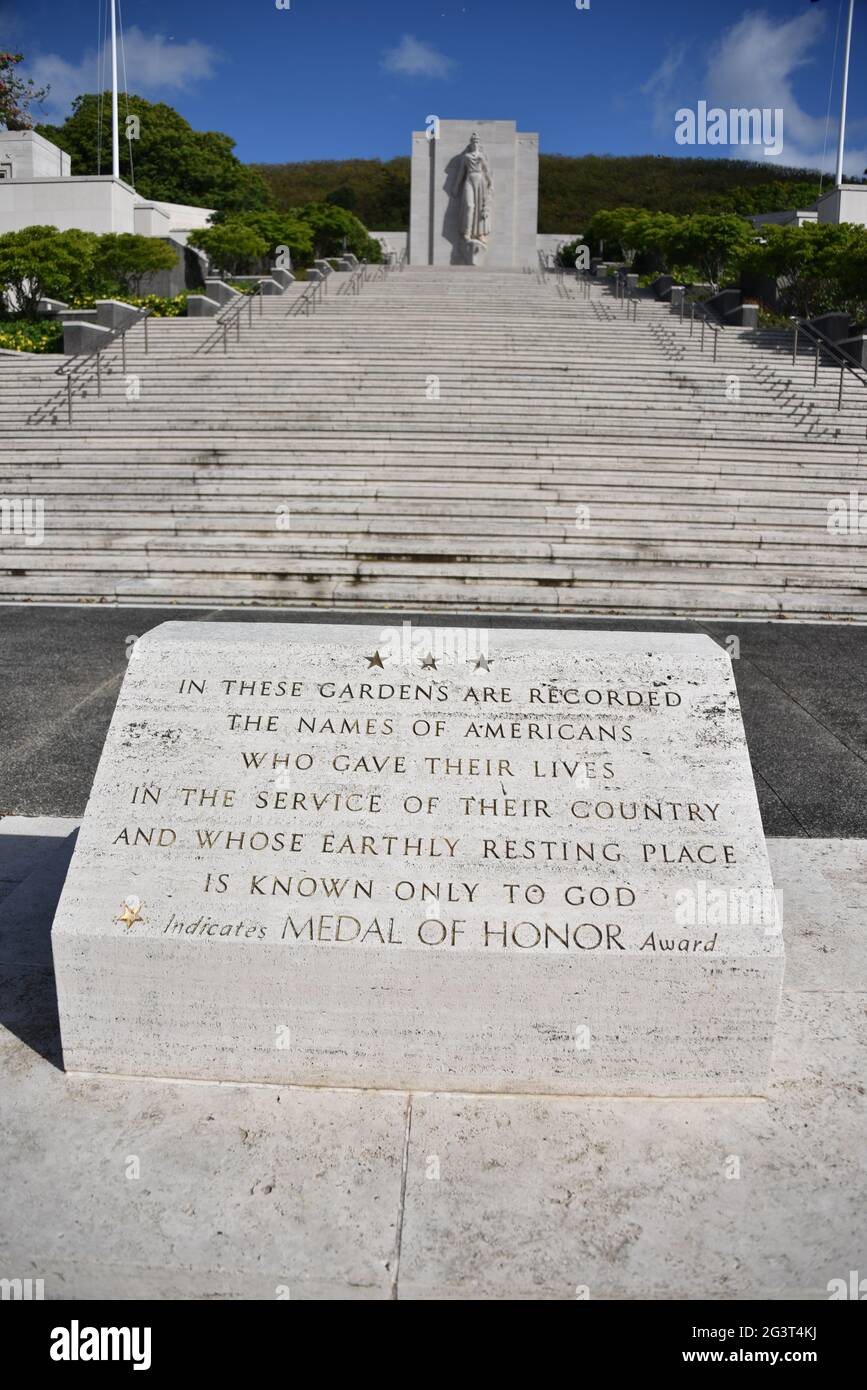 Oahu, HI. U.S.A. 6/5/2021. National Memorial Cemetery of the Pacific ...