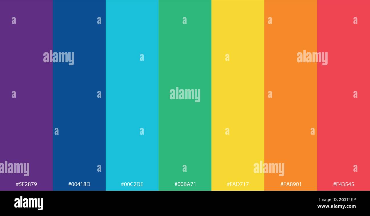 Abstract multicolored rainbow colors, 7 shades, pattern - Vector ...