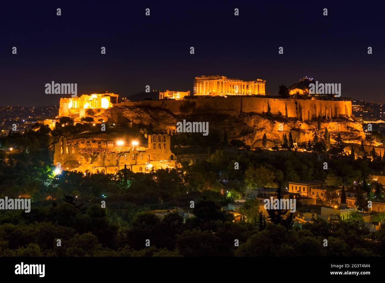 Parthenon at night hi-res stock photography and images - Alamy