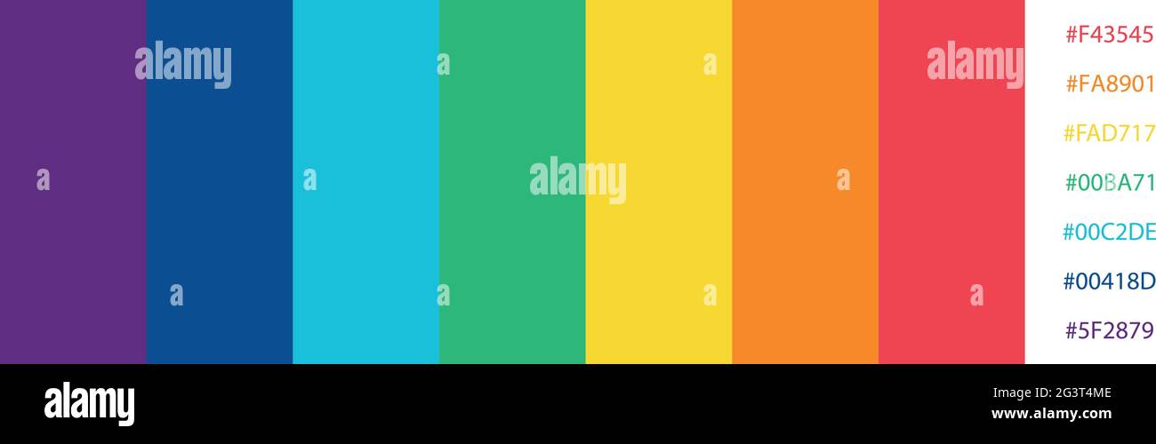 Abstract multicolored rainbow colors, 7 shades, pattern - Vector ...