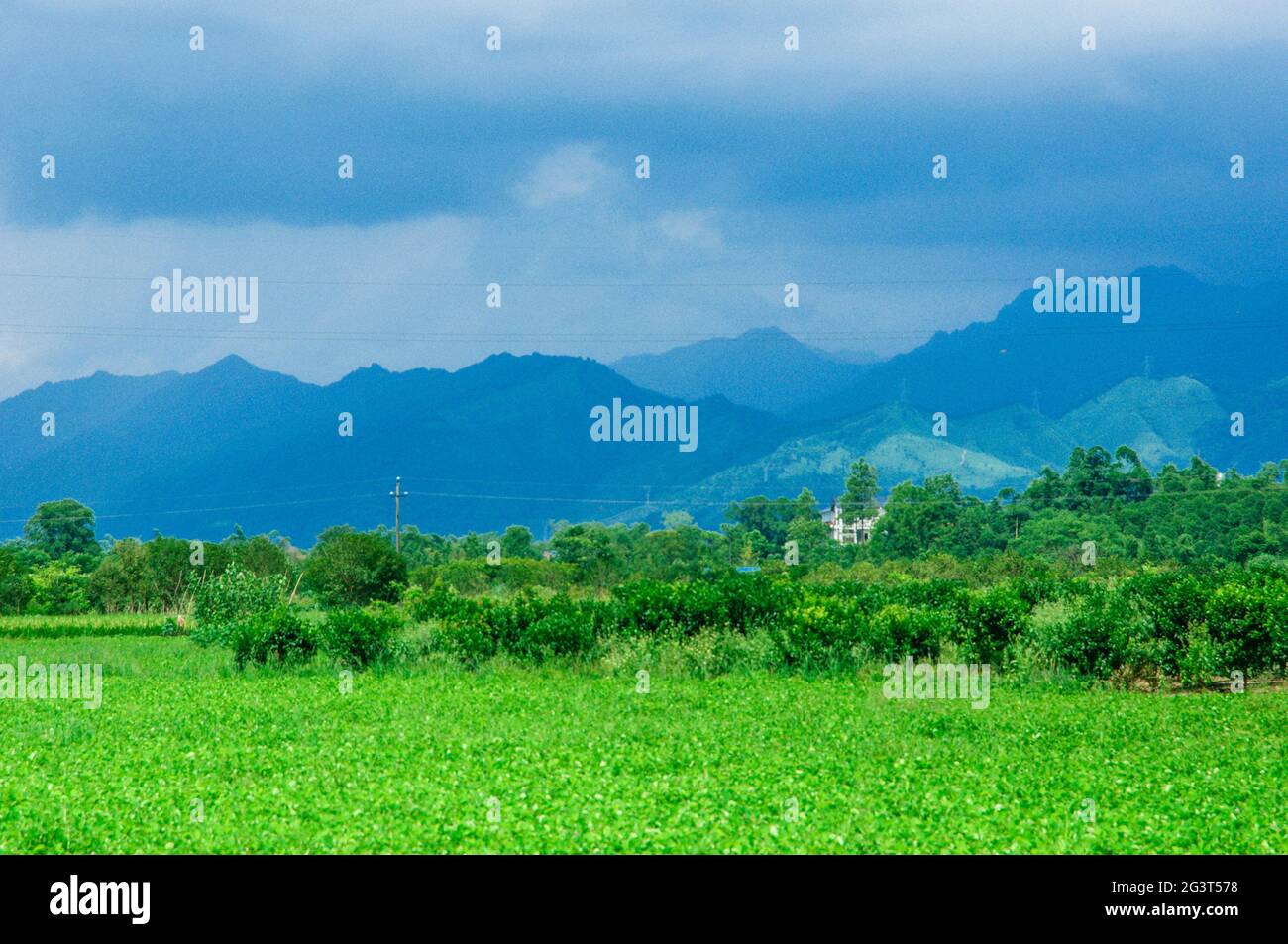 countryside scenery with sky in summer Stock Photo - Alamy