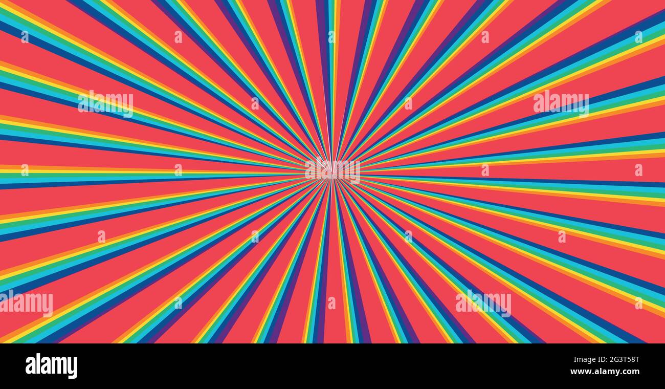 Circle rays rainbow colors Stock Vector Images - Alamy