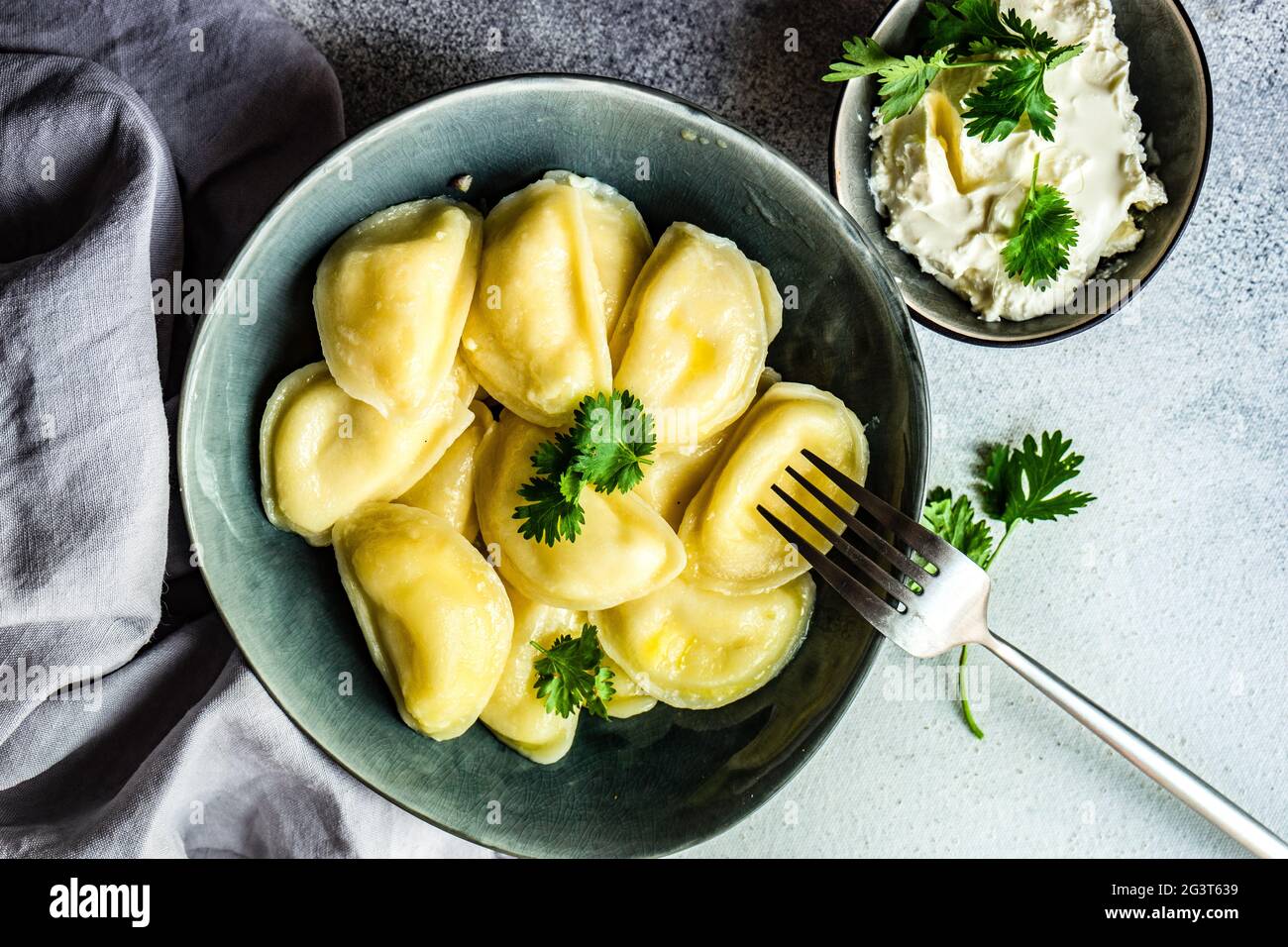 Traditional ukrainian vareniki Stock Photo - Alamy