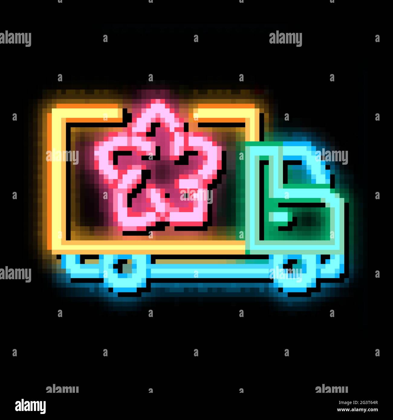 Flower shop delivery truck Stock Vector Images - Alamy