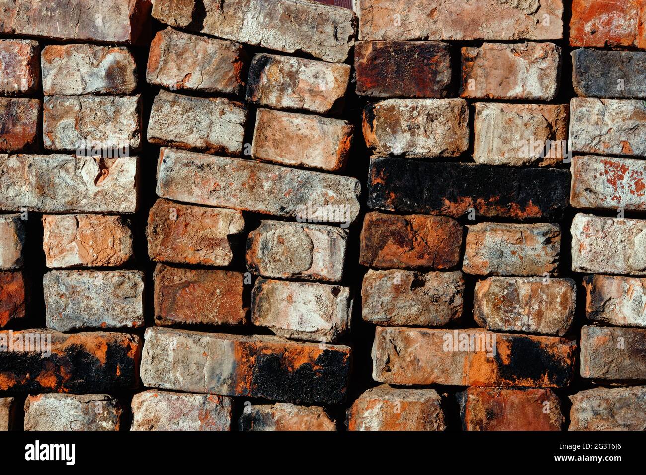 Folded old red brick background. High quality photo Stock Photo - Alamy