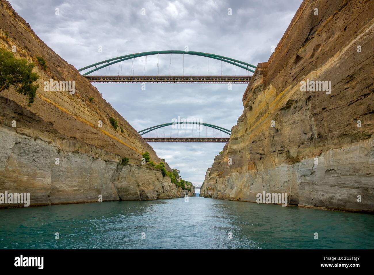 Corinth Canal and Bridges Stock Photo - Alamy
