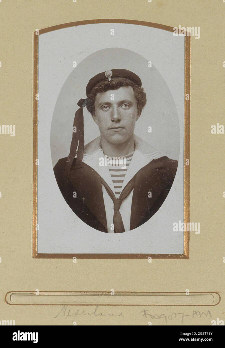 Portrait of a (presumably) Dutch sailor. Part of album with cartes-de ...