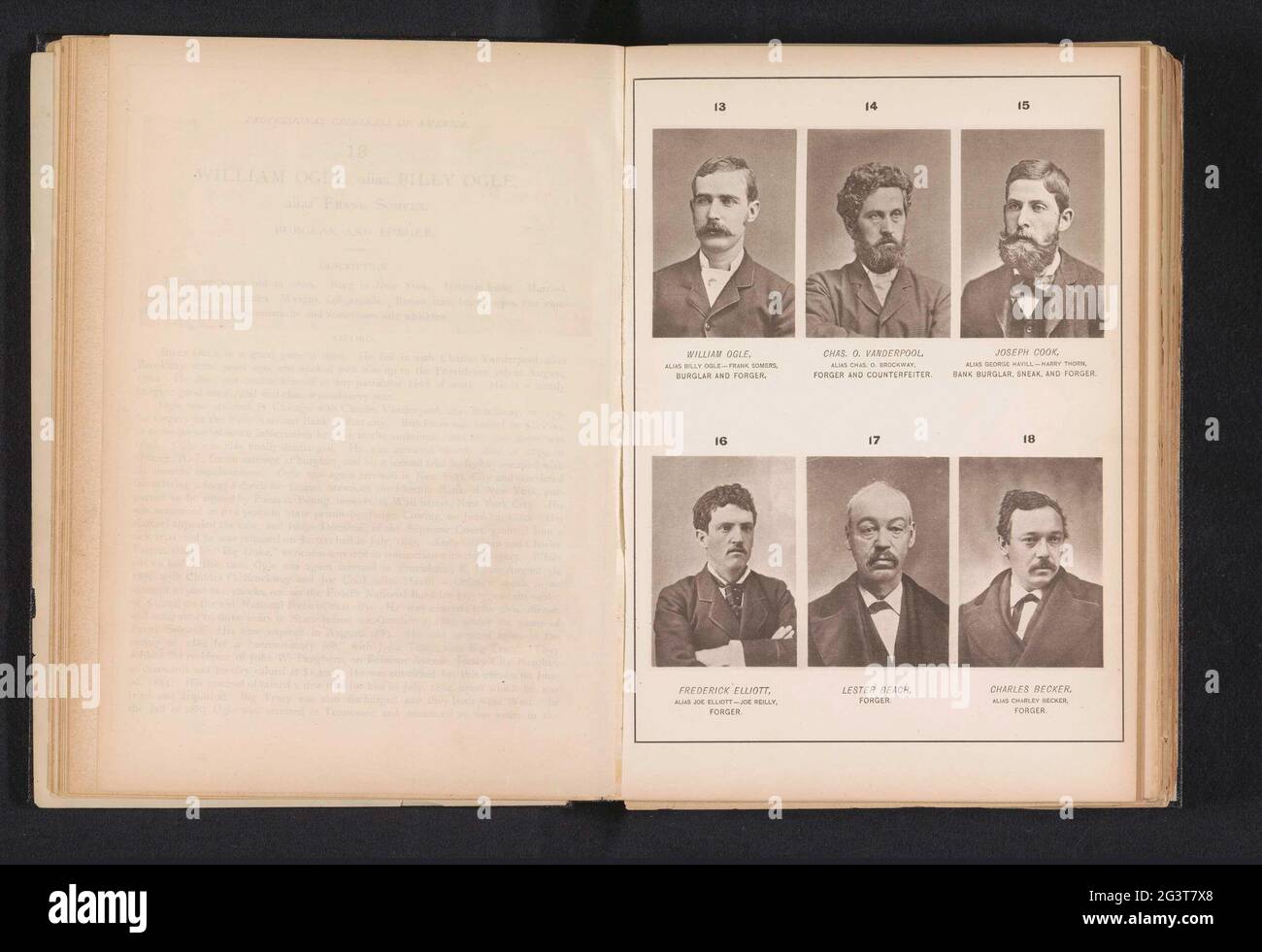 Six portraits of criminals. Above William Ogle, mid above Chas. O ...