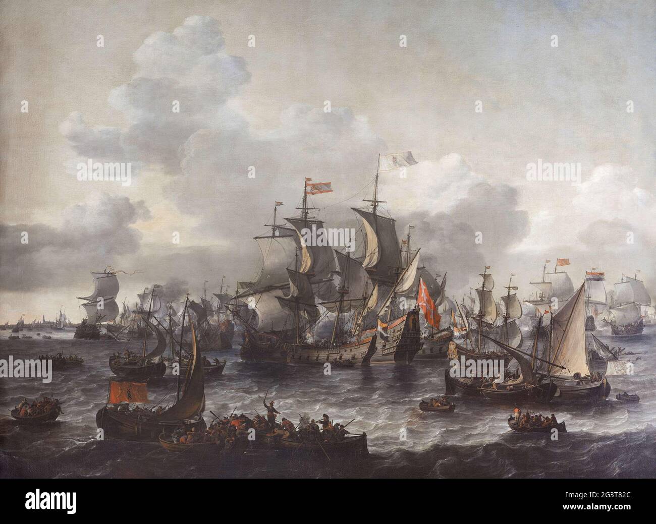 The Battle of the Zuider Zee, 1573. The sea battle on the Zuiderzee for ...