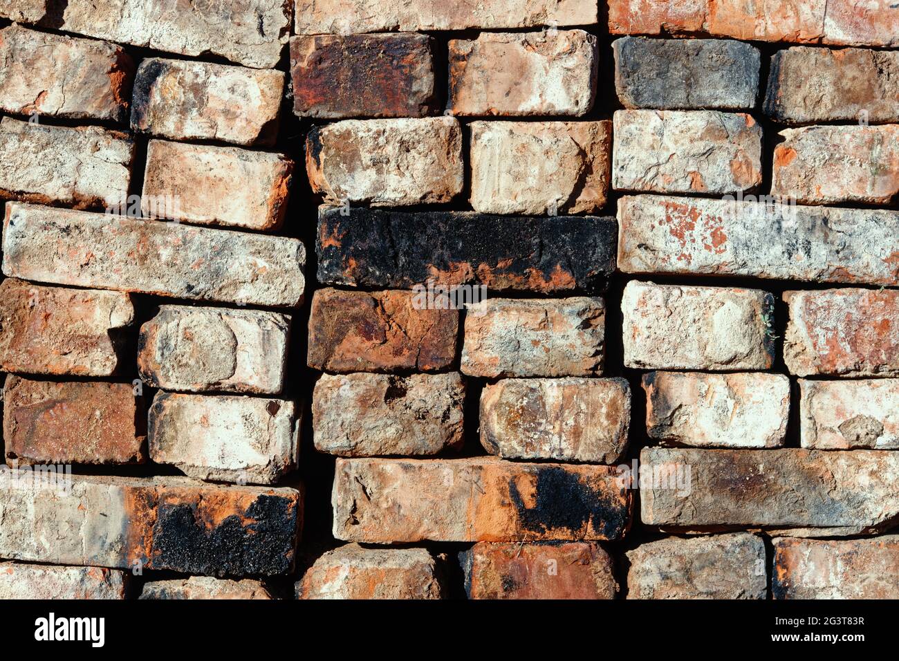 Folded old red brick background. High quality photo Stock Photo - Alamy