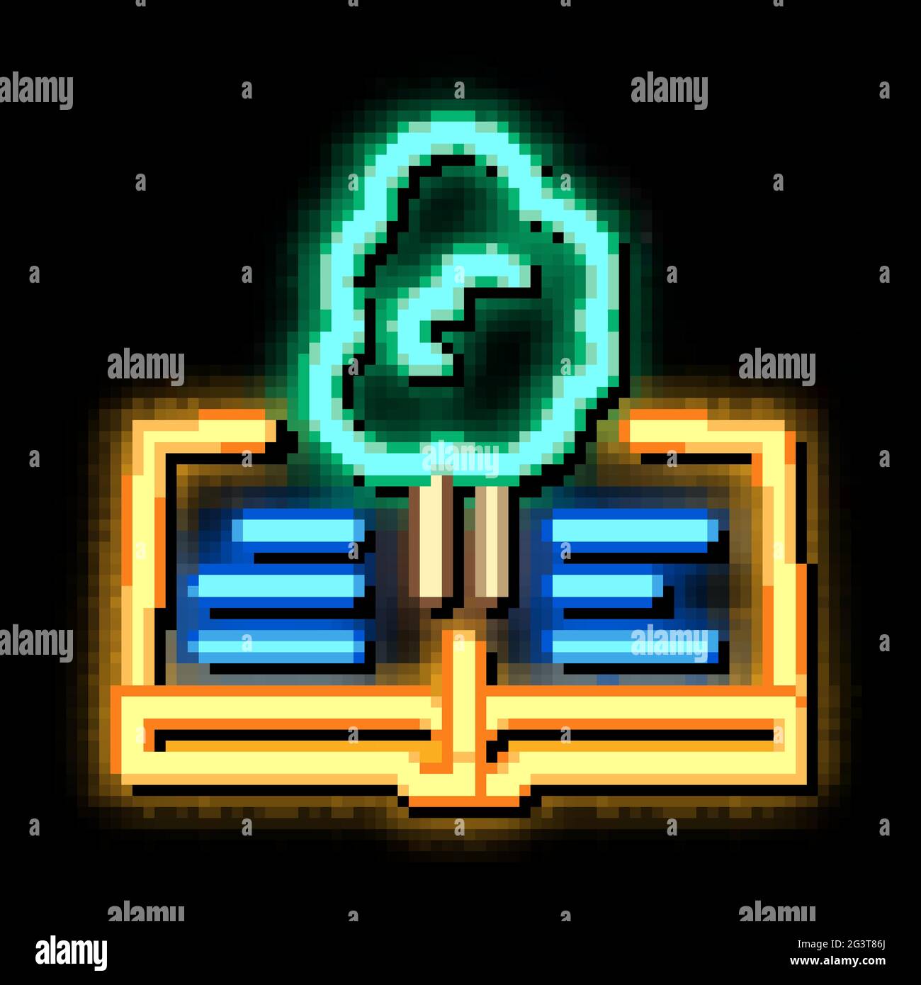 red book tree neon glow icon illustration Stock Vector Image & Art - Alamy