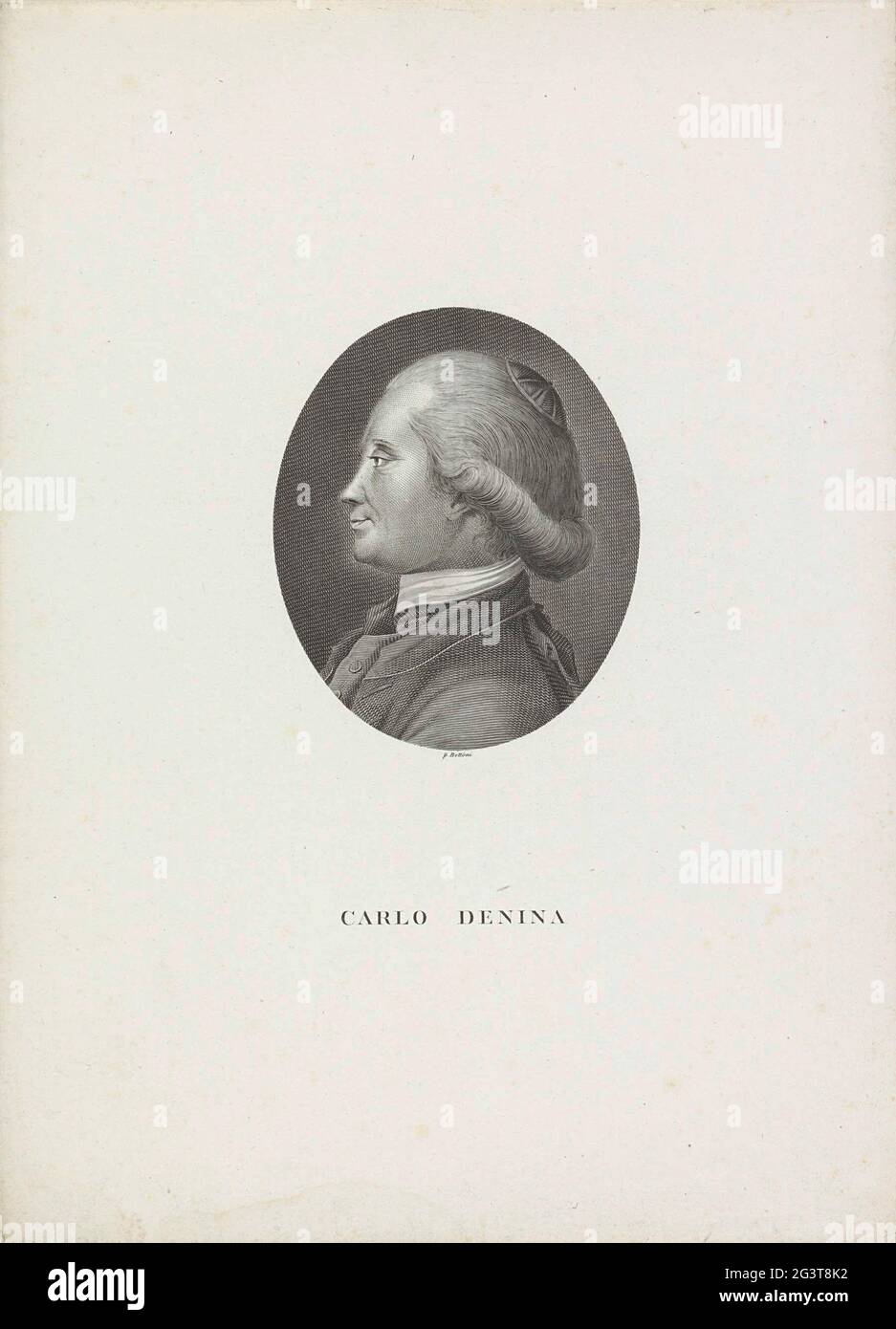 Portrait of historian Carlo Denina; Portraits of famous Italians in ...