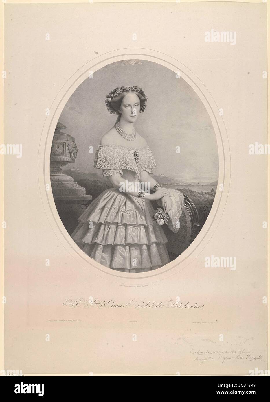 Portrait of Amalia of Saxony-Weimar-Eisenach. Portrait of Amalia of ...