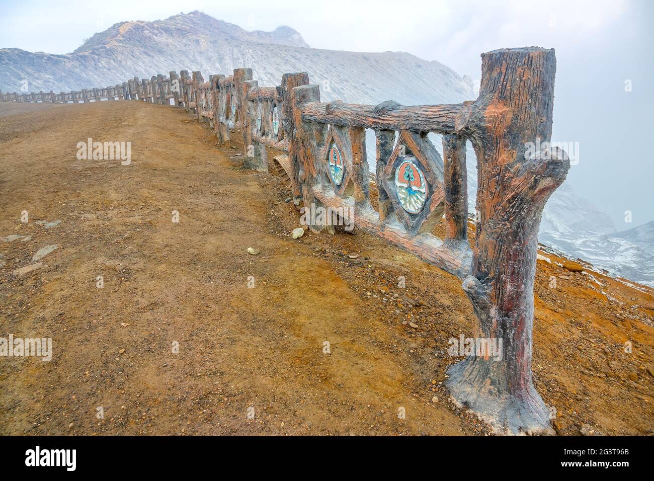 Handmade Fence Near Ijen Volcano in Java Stock Photo - Alamy