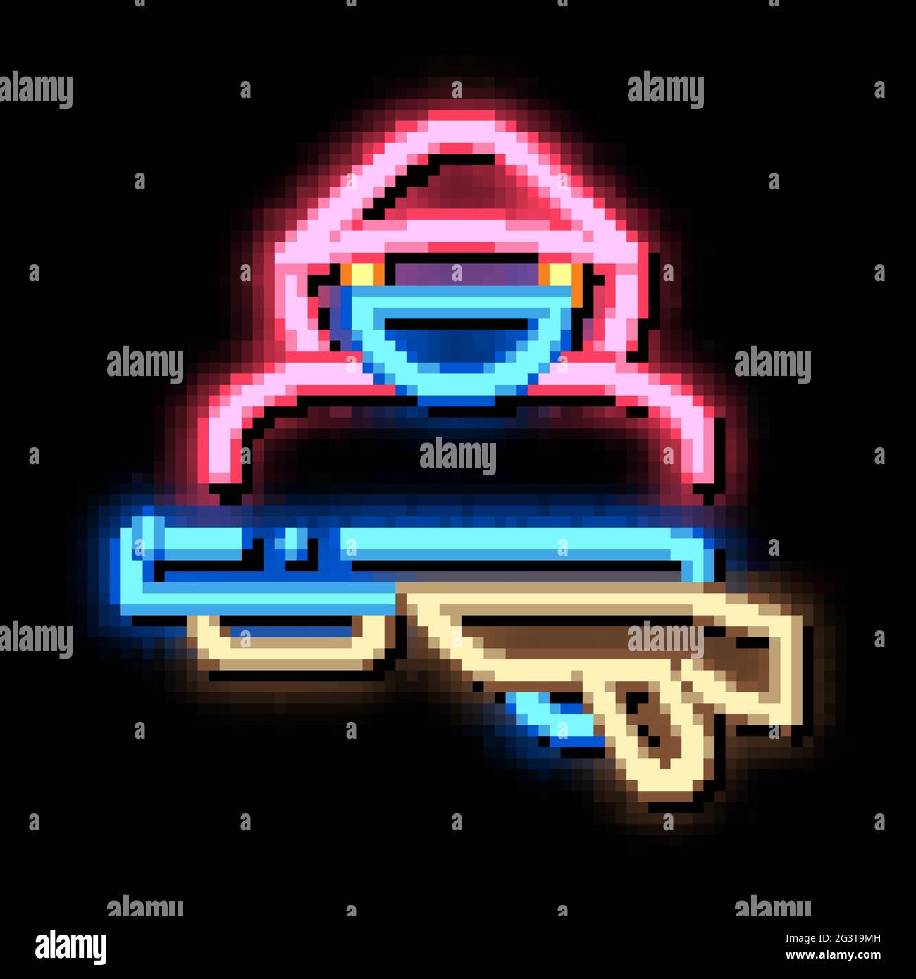 animal poacher neon glow icon illustration Stock Vector Image & Art - Alamy