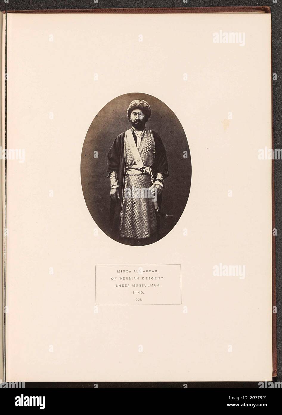 Portrait of Mirza Ali Akbar, a nobleman or prince of Persian descent ...