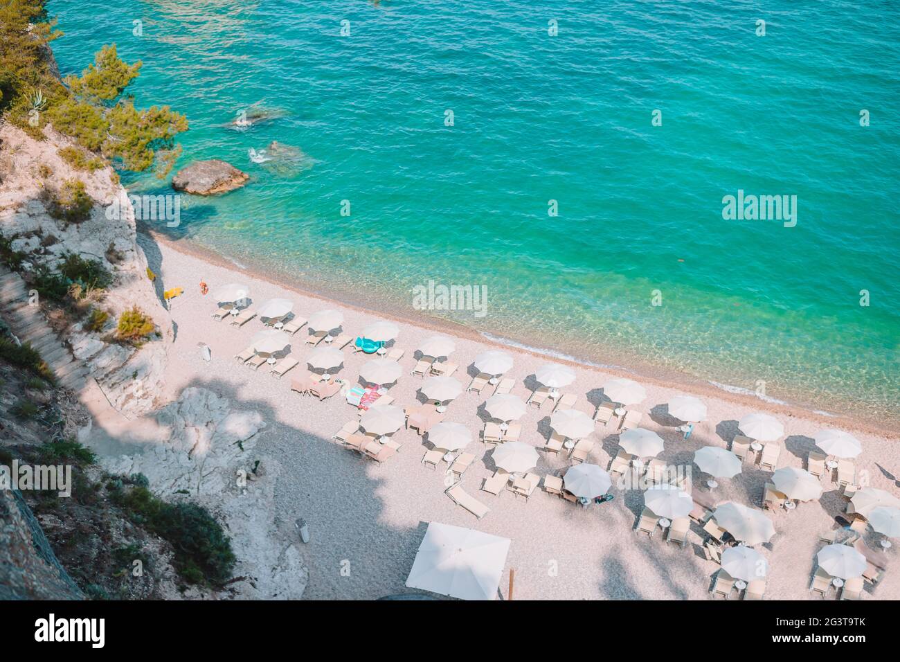 Beautiful beach with clear water in the reserve Gargano Stock Photo - Alamy
