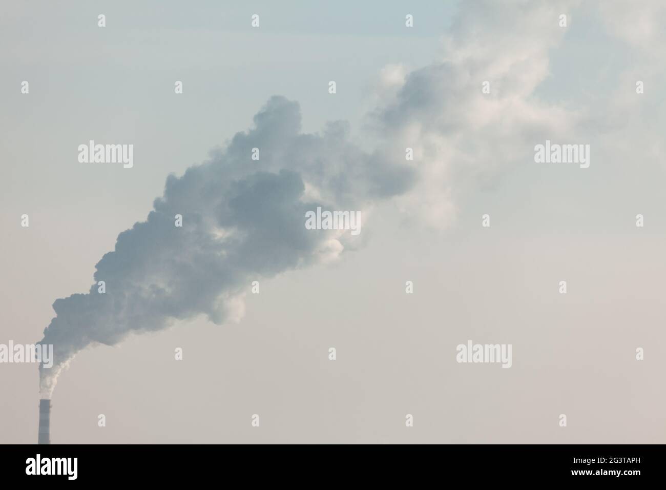 Gray toxic industrial smoke . Climate change concept . Air pollution ...