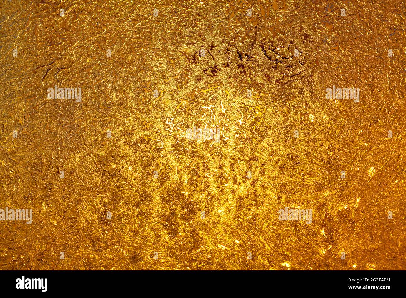Frozen golden surface . Ice background on the glass Stock Photo - Alamy