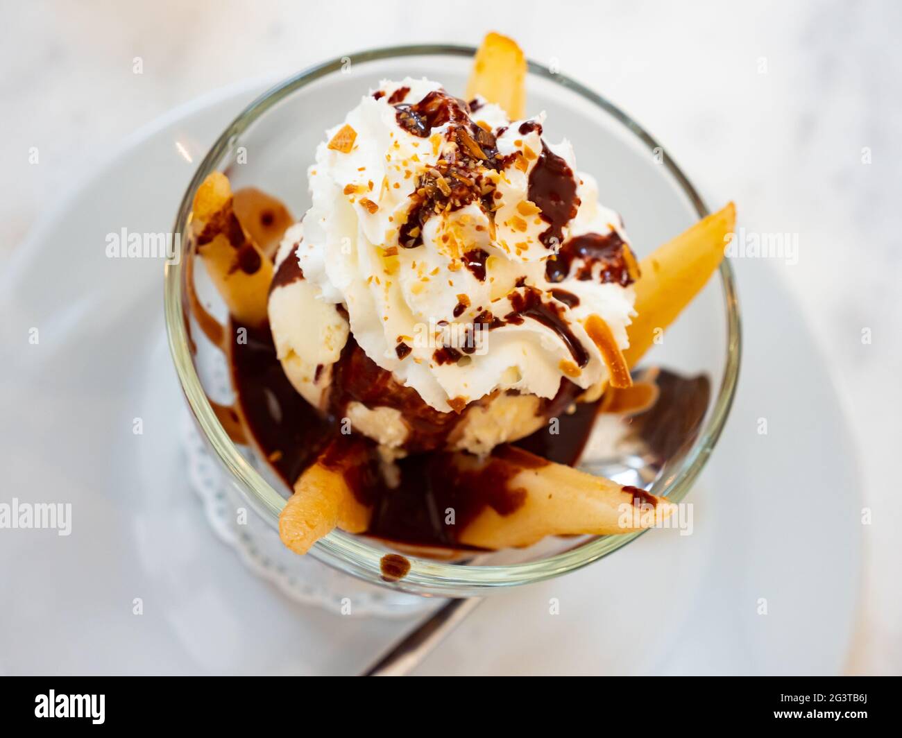 Delicious dessert of French cuisine Pear Beautiful Elena Stock Photo ...