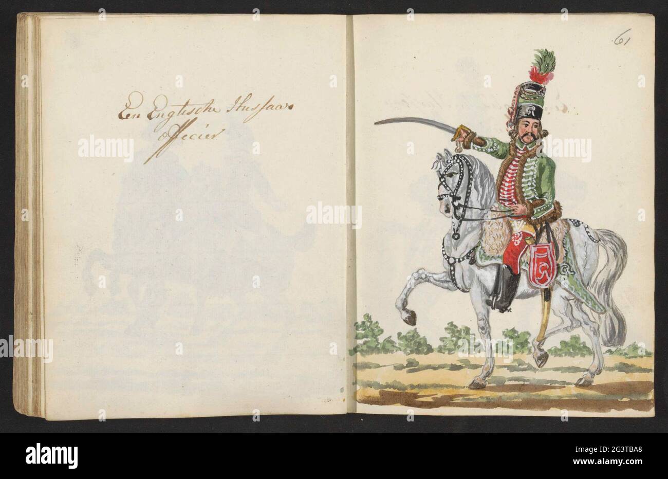 Uniform of English hussar; An English Hussaar Officier. The uniform of ...