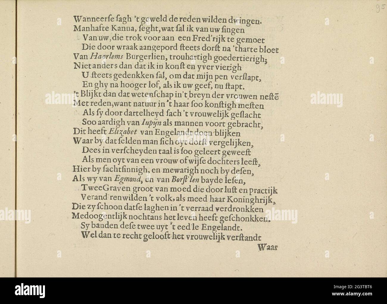 Dutch poem on the nymphs of the Amstel, page 4; Aen de nimphies Vanden ...
