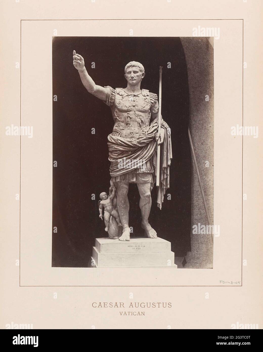 Sculpture August from Prima Porta; Caesar Augustus, Vatican. Part of ...