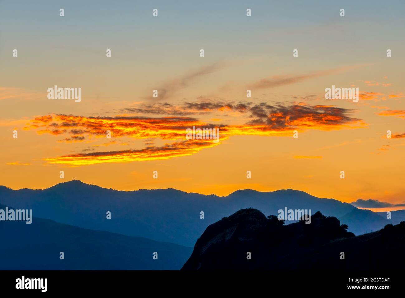 Sunrise over mountain peaks view hi-res stock photography and images ...